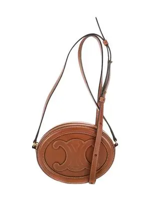 Celine Triomphe Oval Cross Body Bag - Brown