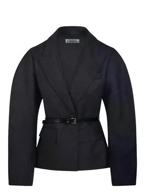 P.a.r.o.s.h Belted Notch-lapel Jacket - Grey