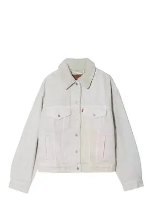 LEVI'S Sherpa-collar Denim Jacket - Neutrals