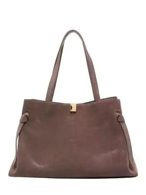 Yuzefi Gyoza Suede Knotted-strap Tote Bag - Brown