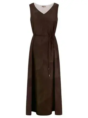 Herno Floral-print Silk Midi Dress - Brown