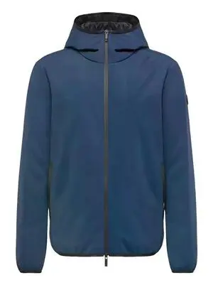 Moncler Hooded Logo-patch Jacket - Blue