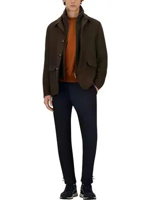 Herno Padded Single-breasted Blazer With Removable Zipped Bib - Brown