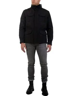 POCHE PARIS Faux-fur Trim Field Jacket