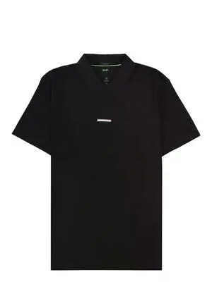 Hugo Boss Logo-print Short-sleeve Polo Shirt - Black