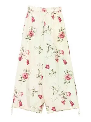 Antonio Marras Floral-print Palazzo Pants - Neutrals