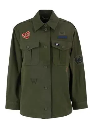 MAX MARA Embroidered-patch Cotton Jacket