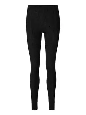 TOM FORD Sequin-embellished Ribbed Knit Trousers - Black