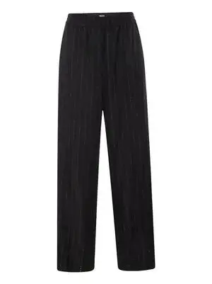 Brunello Cucinelli Pinstripe Sequin-embellished Trousers - Blue