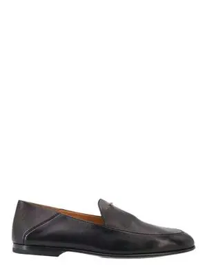 TOD'S Logo-lettering Leather Loafers - Black