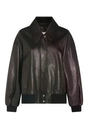 Khaite Shelman Leather Jacket - Brown