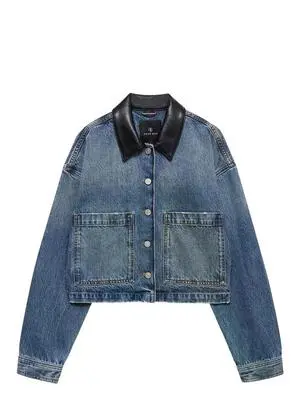 ANINE BING Yuma Cropped Utility Jacket - Blue