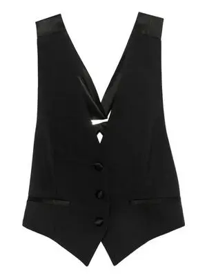 DONDUP Crossover-back Waistcoat - Black