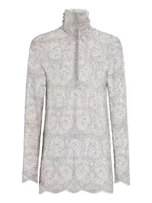 Dolce & Gabbana High-neck Blouse - Grey