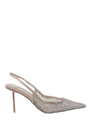 LE SILLA Gilda Fierce Crystal-embellished Heeled Pumps - White