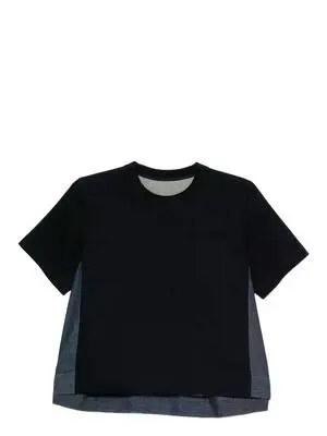 Sacai Denim X Cotton T-shirt - Blue