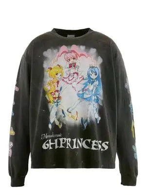 MONONOKE MADE X Takashi Murakami Graphic-print Long-sleeve T-shirt - Black