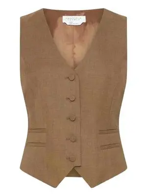 Gabriela Hearst Coleridge Button-fastening Vest - Brown