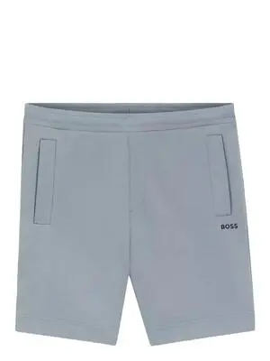 BOSS Logo-embroidered Track Shorts - Blue