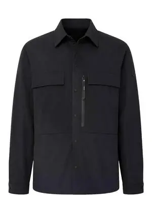Moncler Logo-patch Zip-pocket Shirt - Black