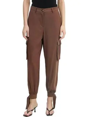 GAUDI Tie-cuff Cargo Pants - Brown