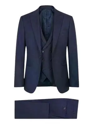 RAMON SANJURJO Three-piece Single-breasted Suit - Blue