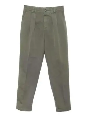 Canali Pleated Tapered-leg Trousers - Green