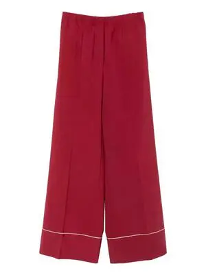 Alberta Ferretti Wide-leg Trousers - Red
