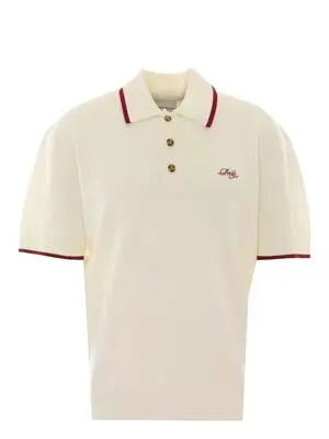 Drole De Monsieur Embroidered-logo Wool Polo Shirt - Neutrals
