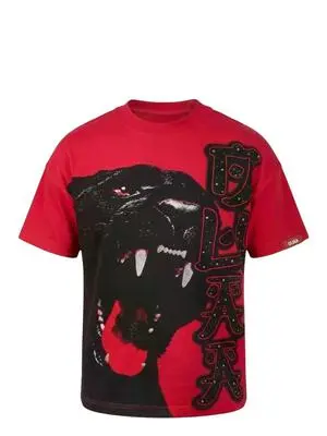 DUAA Jax Rhinestone-embellished T-shirt - Red