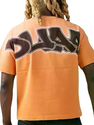 DUAA Chainlink Rhinestone-embellished T-shirt - Orange