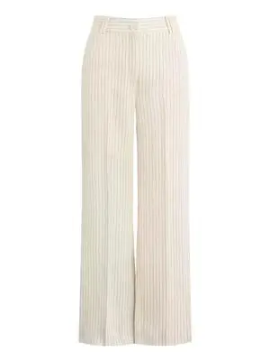 FAVORITE DAUGHTER Fine Line Pinstripe Trousers - Neutrals