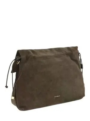 COCCINELLE Medium Lidia Suede Shoulder Bag - Green