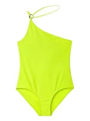 Coperni One-shoulder Ring Detail Swimsuit - Yellow