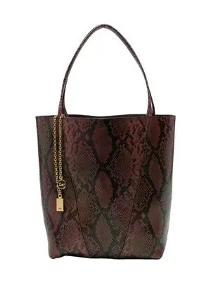 Chloé Medium Spin Python-effect Tote Bag - Pink