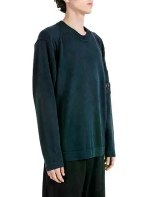 C.P. COMPANY Lens Detail Sweater - Blue