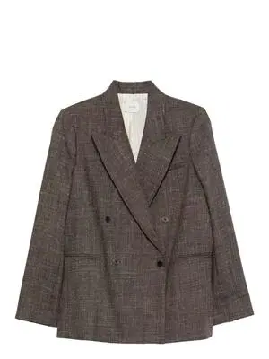 ALYSI Double-breasted Peaked-lapels Blazer - Brown