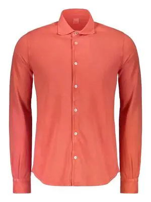 Fedeli Long-sleeve Cotton Shirt - Orange