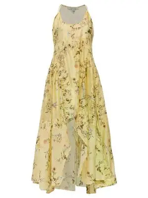 ALLSAINTS Dorina Floral-print Ruffled Dress - Yellow