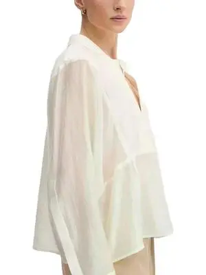 MUNTHE Babette Tie-fastening Semi-sheer Blouse
