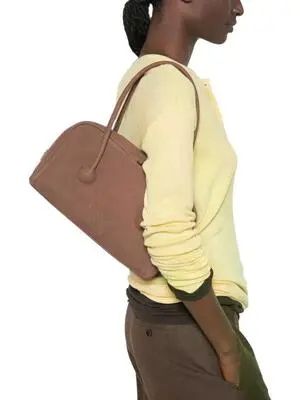 MARGESHERWOOD Logo-embossed Leather Shoulder Bag - Brown