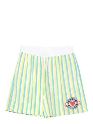 Moschino Striped Logo-patch Shorts - White