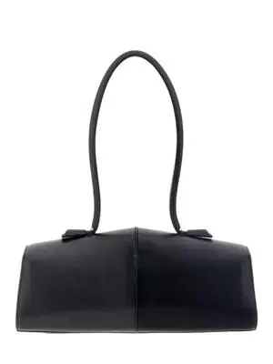 JIL SANDER Leather Shoulder Bag - Black