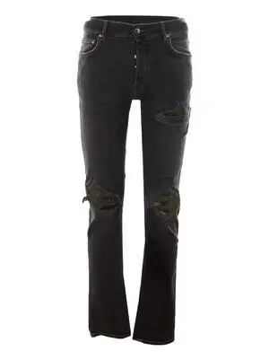 Amiri Mx1 Camo-patch Jeans - Black