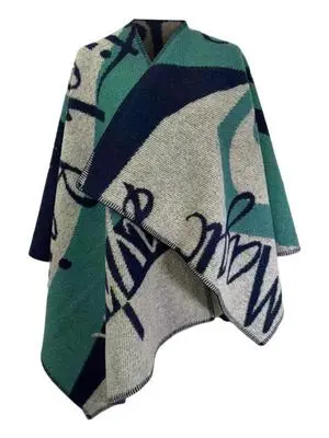 Burberry Printed Cape - Blue