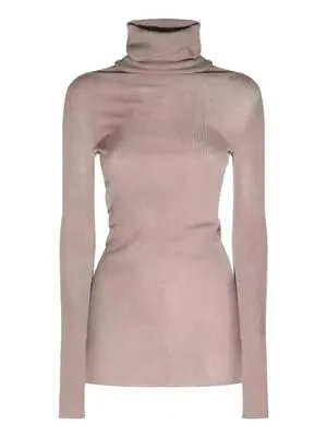 Rick Owens Ribbed-knit Roll-neck Sweater - Neutrals