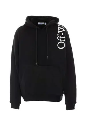 Off-White Logo-print Drawstring Hoodie - Black