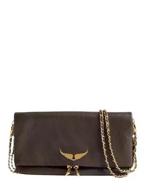 Zadig&Voltaire Rock Leather Clutch Bag - Brown
