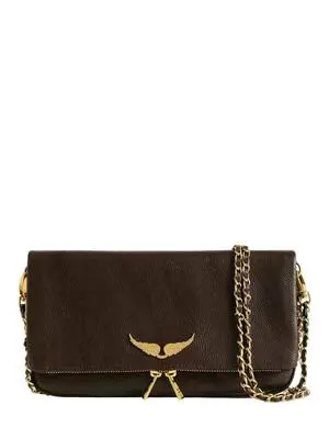 Zadig&Voltaire Rock Leather Clutch Bag - Brown