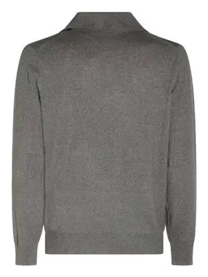 Brunello Cucinelli Cashmere Polo-collar Sweater - Grey